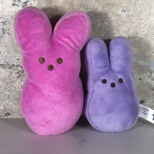 PEEPS EASTER RABBIT PLUSH BUNDLE - PURPLE PEEP CLIP & PINK PEEP STUFFED ...