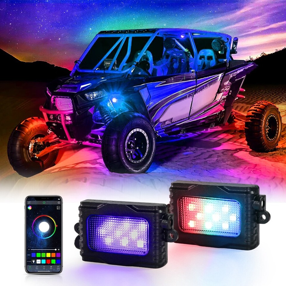 AUXBEAM RGBW LED Rock Lights 10 Pods Lamp Underglow Neon Lights for ...