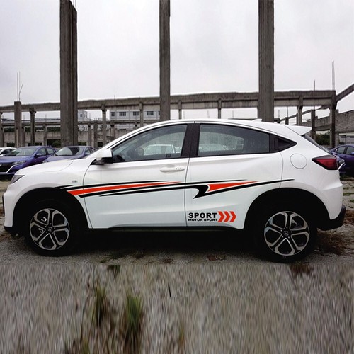 Upgrade Your Ride 2pcs Car Vinyl Graphic Body Sticker Side Decal Stripe ...