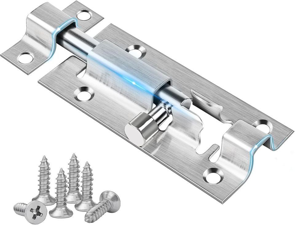 3 Inch (75Mm) Door Lock, 1Pcs Bedroom Door Lock Stainless Steel Bolt ...