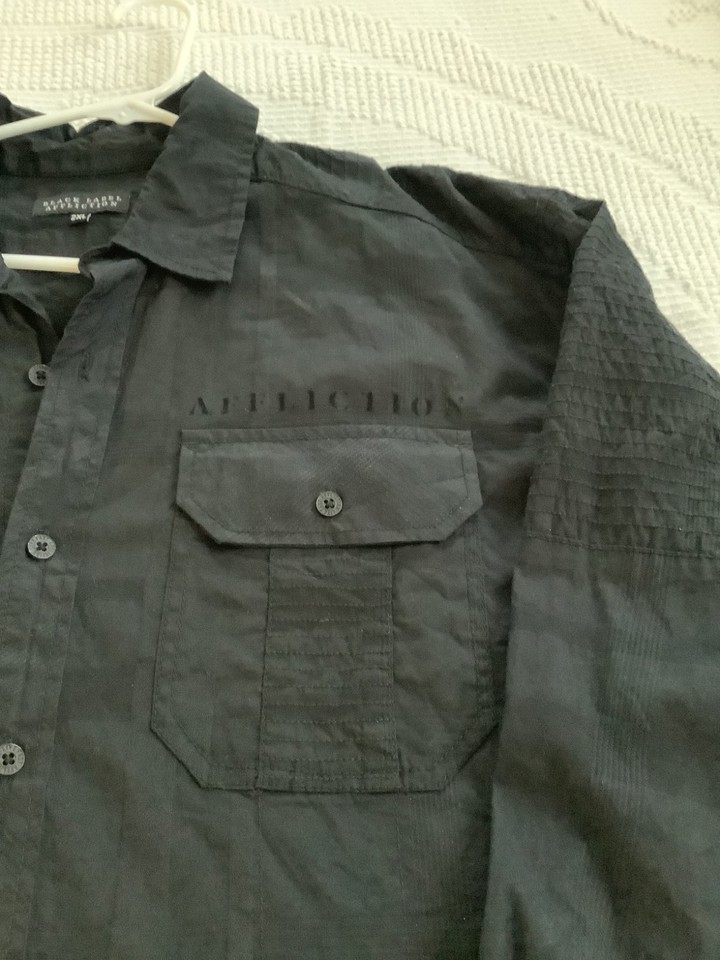 Mens' Affliction Black Label Button-Down Shirt Graphic Skull & Feathers ...