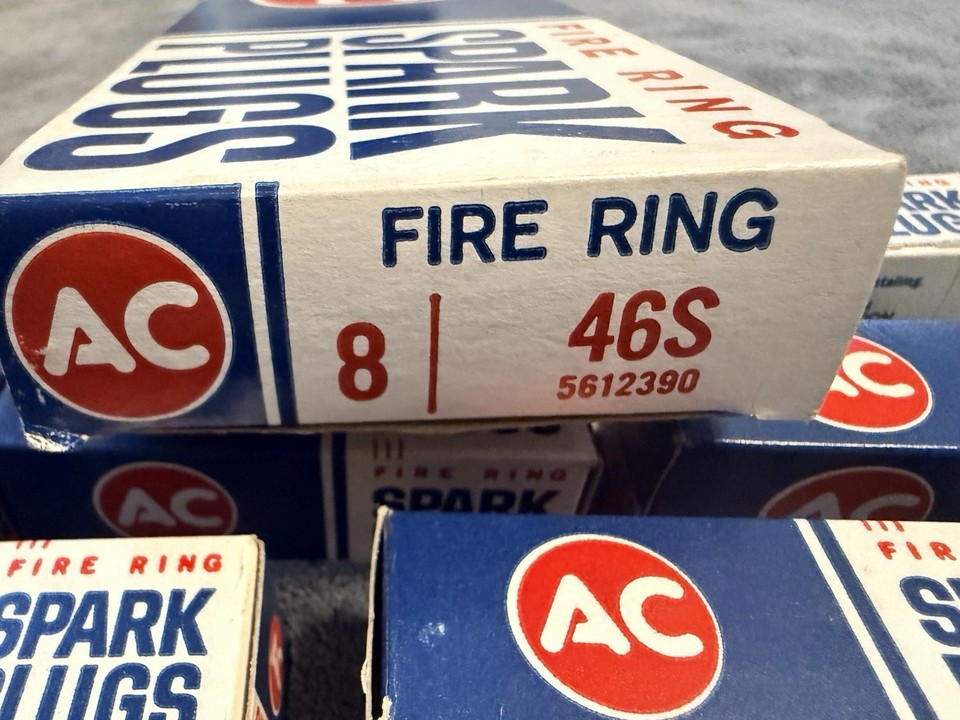 NOS AC Delco 46S Fire Ring Spark Plugs GM Original Set of 8 w/ Boxes | eBay