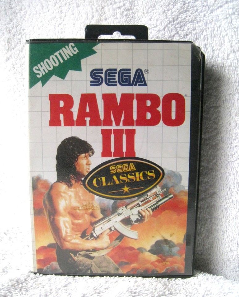 Sega Master System Video Game - Rambo III 3 (1988) PAL, Manual Included ...