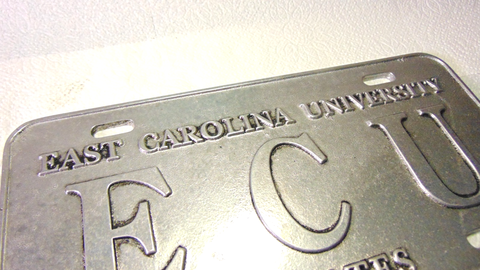 Vintage East Carolina University Pewter License Plate Pewtarex York PA ...