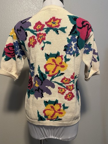 Vintage Bleyle Knit Sweater Top Cottagecore Grannycore Floral Linen ...
