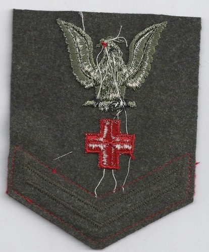 PO3 Navy Marine Corpsman Wool Reverse Crow WWII Patch | eBay