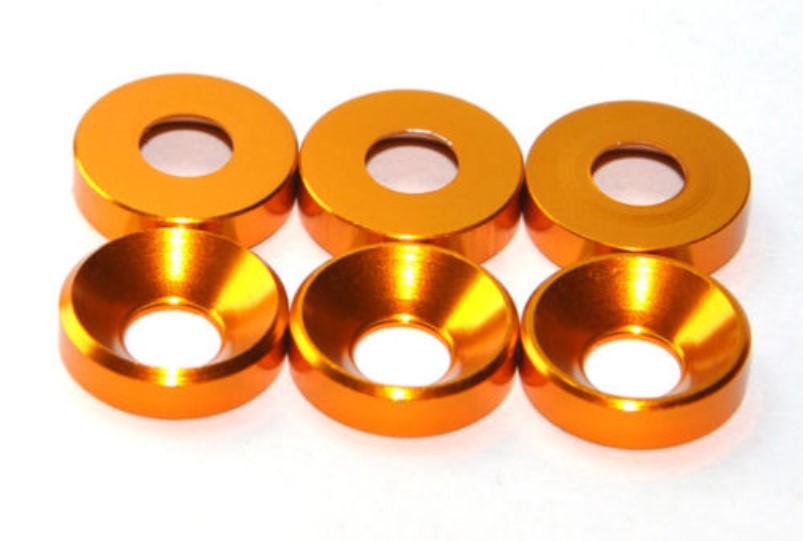 M3 M4 M5 Aluminum Countersink Washer X 10 Black Blue Golds Purple ...