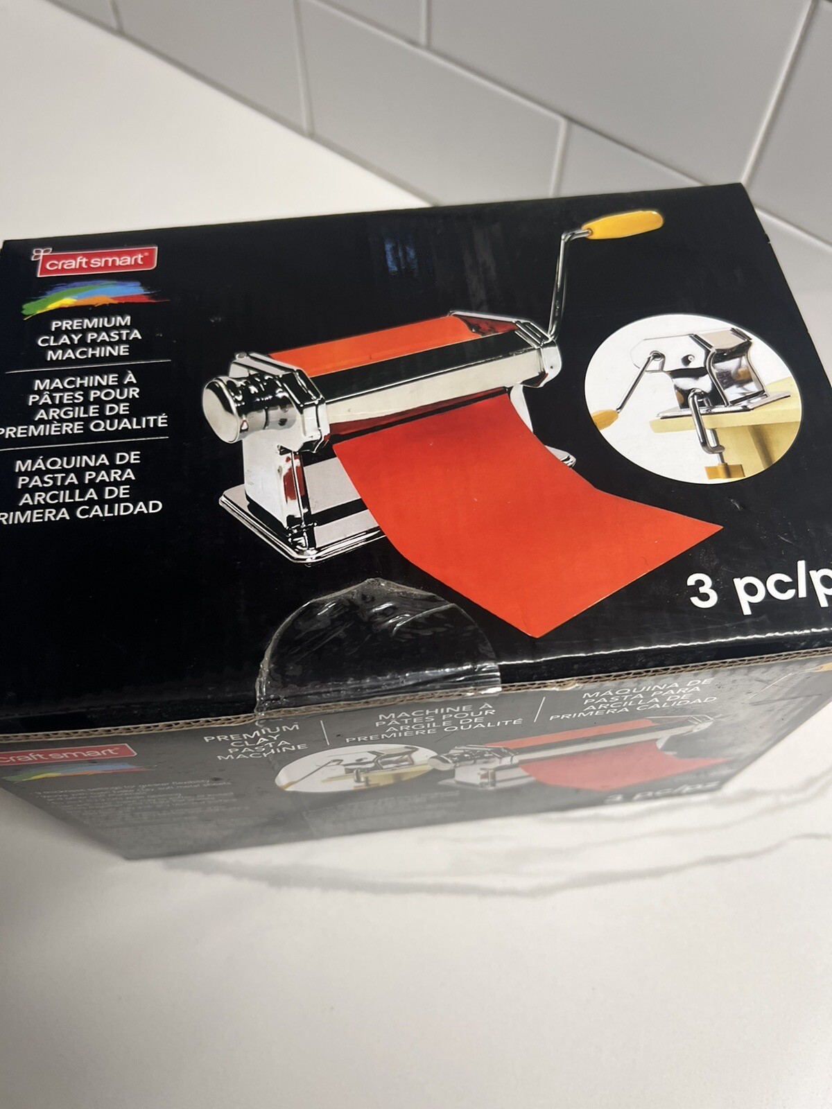 Craftsmart Premium Clay Pasta Machine 3 PC Open Box | eBay