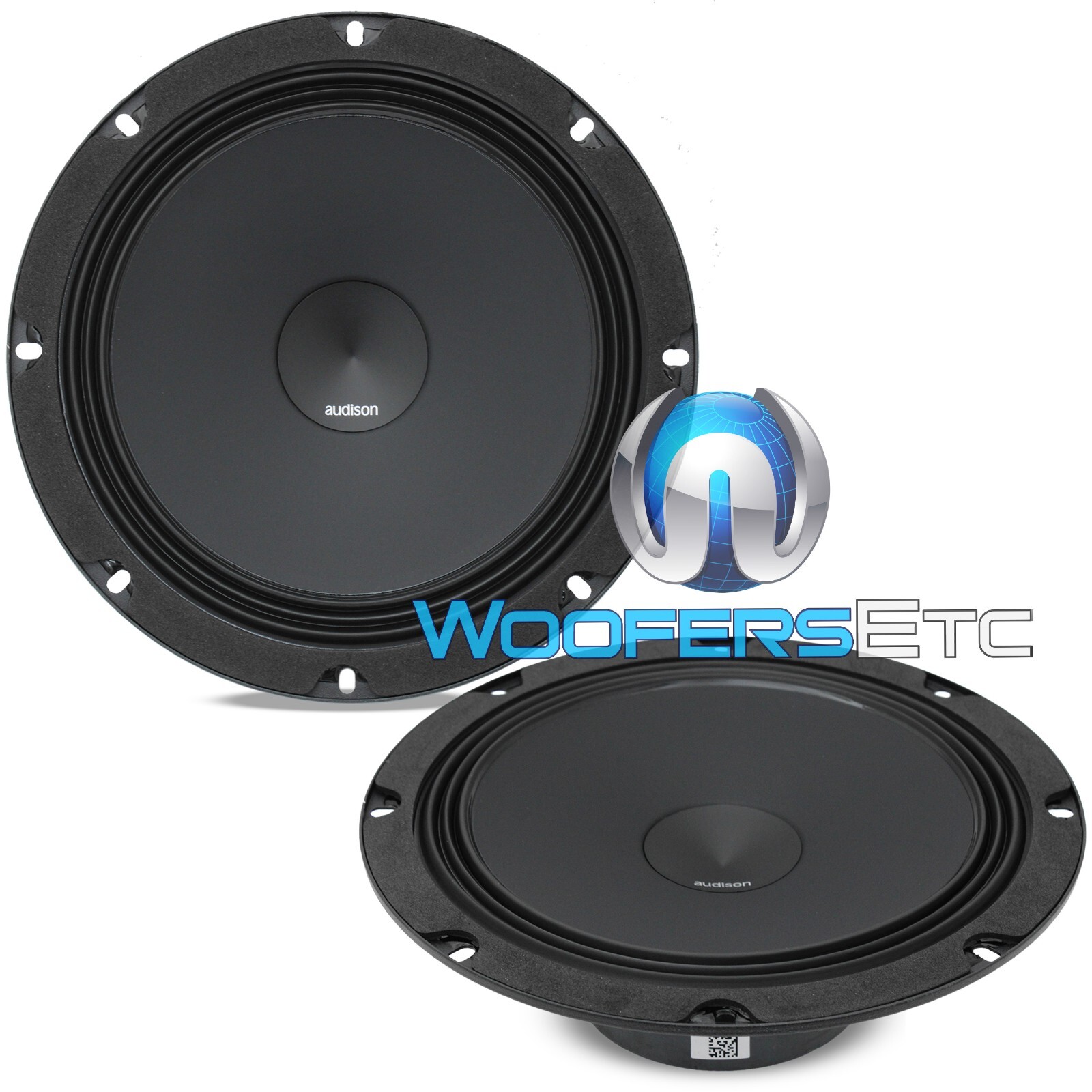 AUDISON AP8 PRIMA 8" MIDRANGE 4-OHM 100W RMS SPEAKERS CAR AUDIO PAIR ...