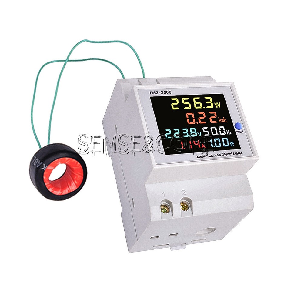 AC40-300V Voltage Current Power Frequency Factor Meter Counter External ...
