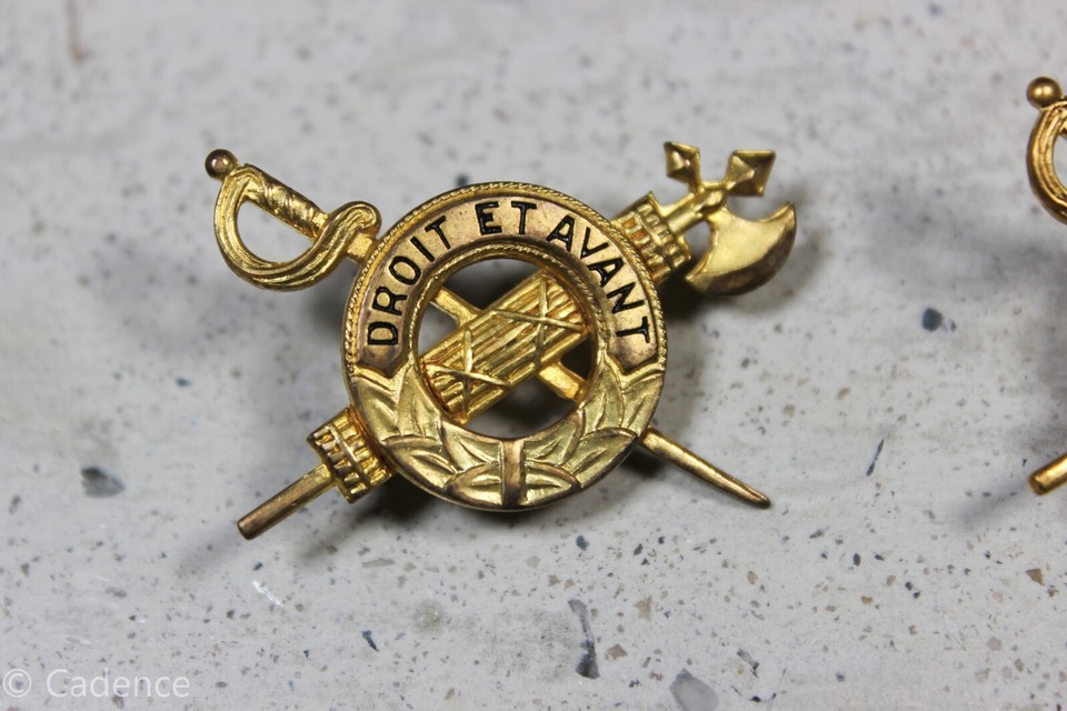 US WW2 Inspector General Officer's Collar Brass Insignia Pin CB Large ...