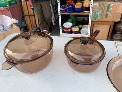 Visions Amber Cookware 4.5 L/5 QT Dutch Oven Stock Pot w/ Lid Made in ...