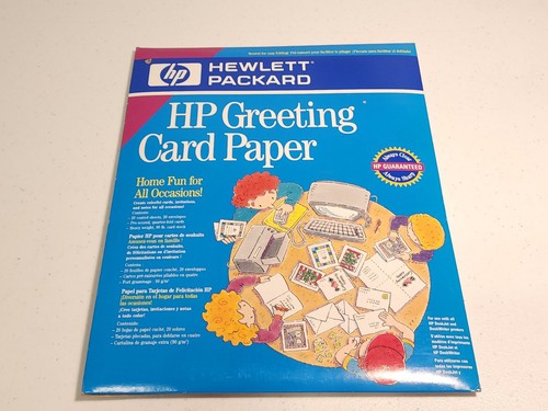 Hewlett Packard GREETING CARD PAPER 20 Sheets 20 Envelope Sealed NEW ...