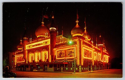 Mitchell South Dakota SD Corn Palace Night View Illuminated Landmark ...