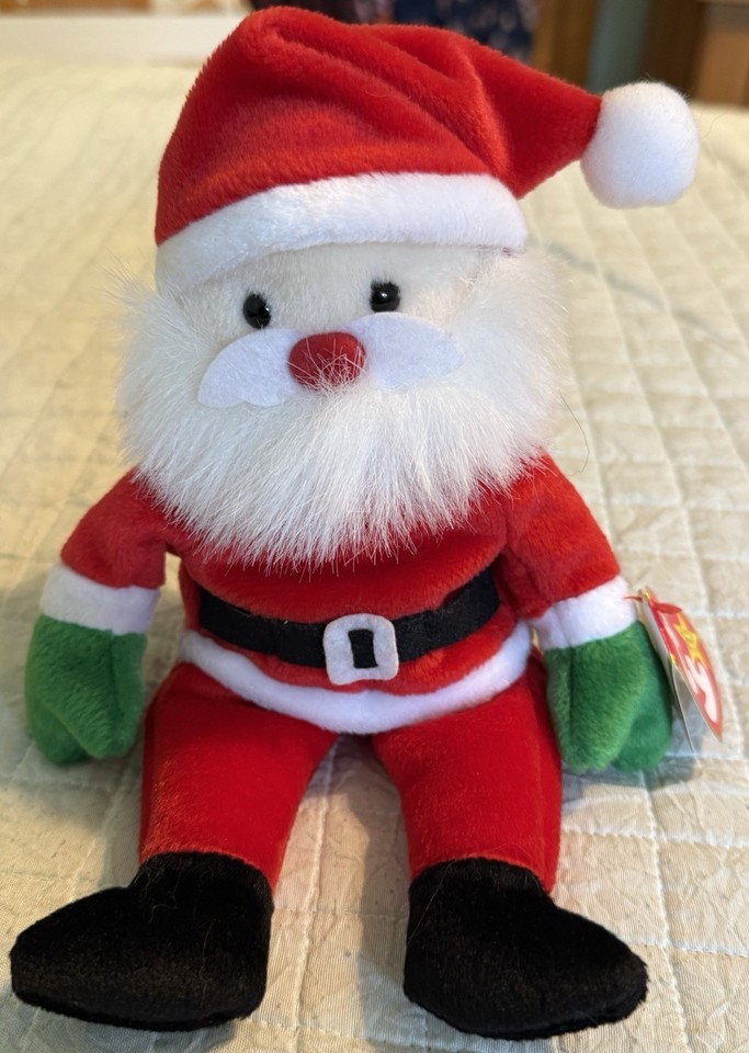 NWT TY 1998 Rare Retired Santa Beanie Baby Pristine W/ Tag Errors | eBay