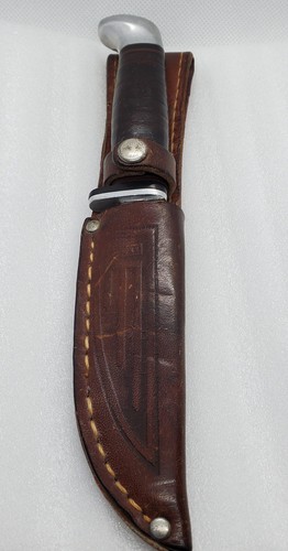 Vintage Case XX 366 Fixed Blade Hunting Knife W/ Stacked Leather Handle ...