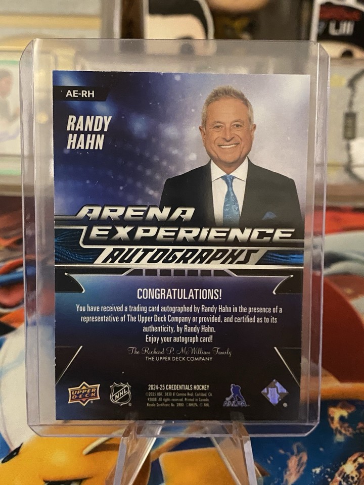 2024-25 UD CREDENTIALS ARENA EXPERIENCE RANDY HAHN AUTO | eBay