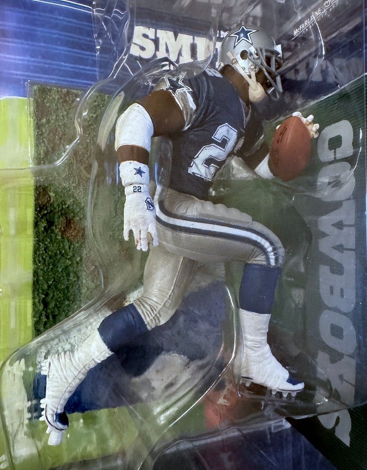 McFarlane NFL Series 1 Emmitt Smith Cowboys Clean Blue Variant | AFA ...