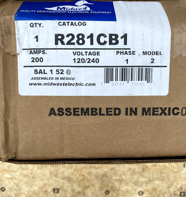 Midwest R281CB1 200 amp Meter With Disconnect | eBay