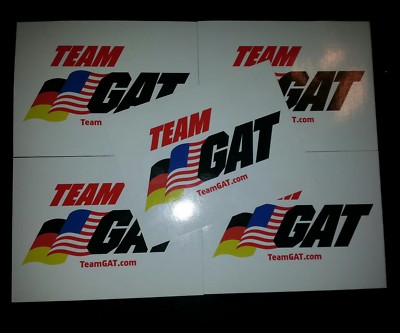 GAT German American Technologies (LOT of 5) TEAM GAT 4in X 3in Sticker ...