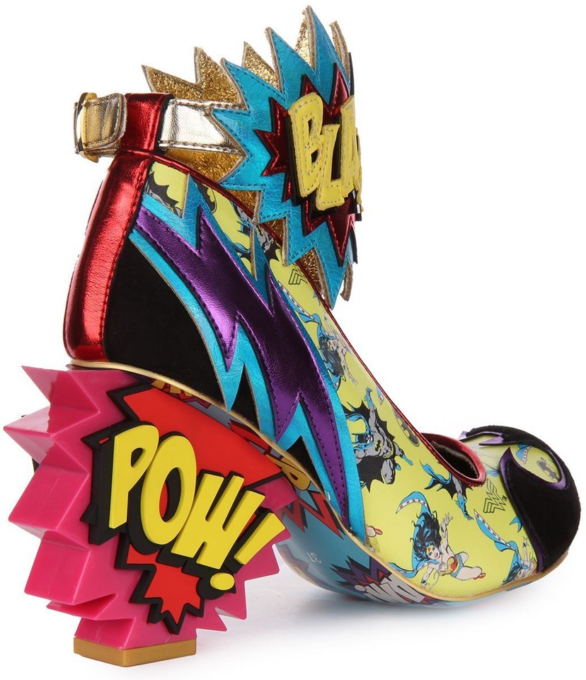 Irregular Choice Kaboom League Batman Heel Shoe Multi Colour Womens US ...