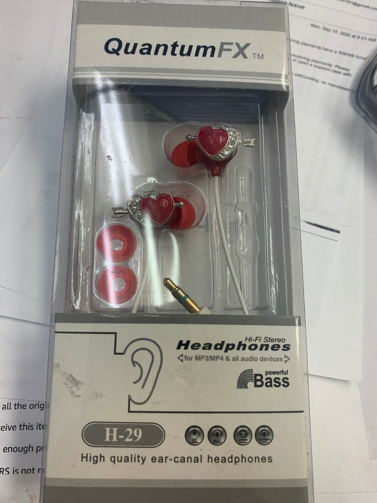 Quantum FX H-29: Hi-Fi Stereo, High Quality Ear-Canal Headphones - Red ...
