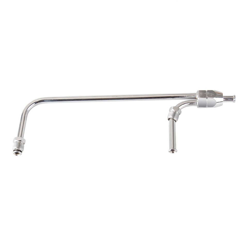 Chrome Dual Feed Fuel Line For Holley Carburetor 4160 Double Pumper 3/8 ...
