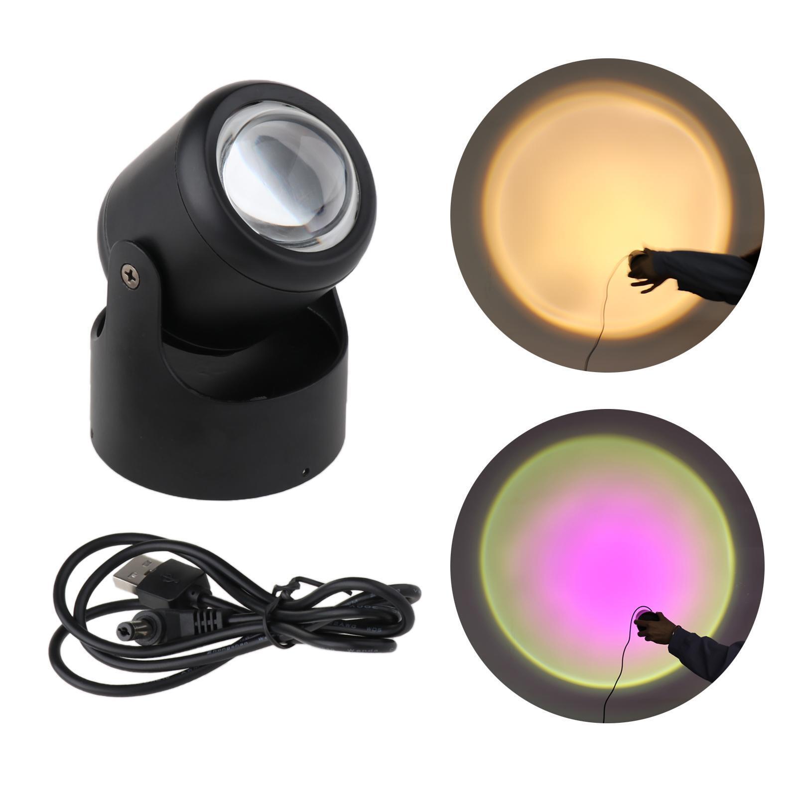 Rainbow Sunset Projection Lamps Atmosphere Night Lamp with USB Cables ...