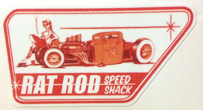 2-PACK RAT ROD HOT ROD STREET ROD STICKER CHOPPER RAT FINK RACING TOOLS ...
