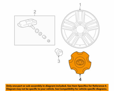 4260B-60370 Toyota Ornament sub-assy, wheel hub 4260B60370, New Genuine ...