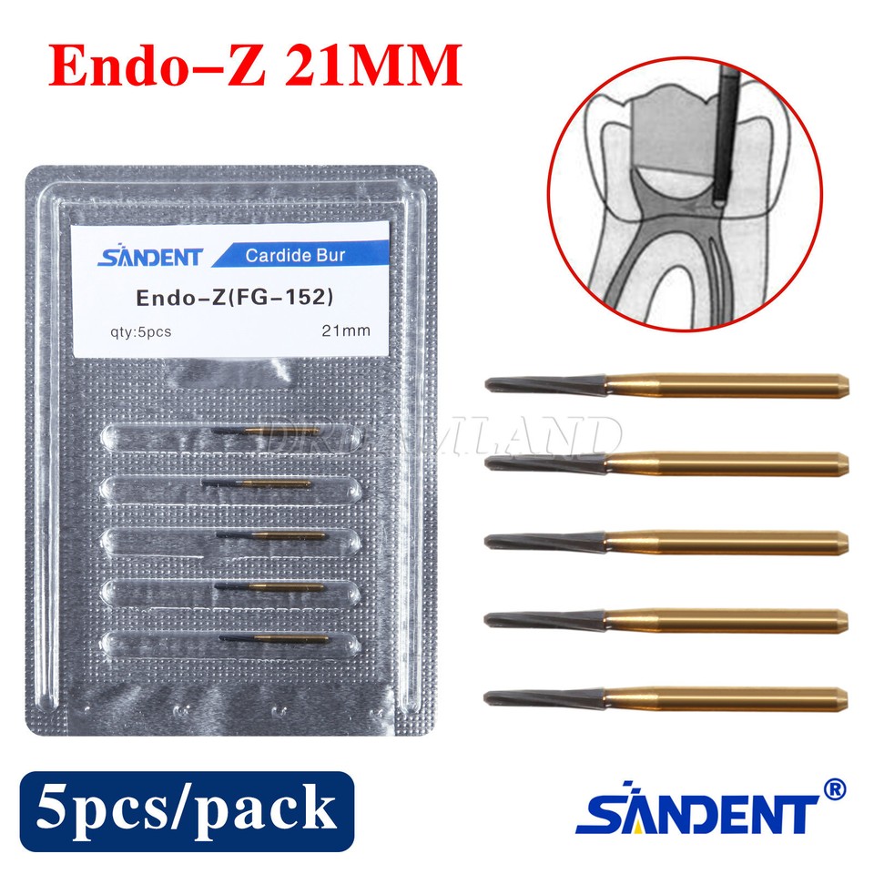 5pcs Dental Surgical Endo-Z Bur Carbide Tungsten Finishing cutter FG ...