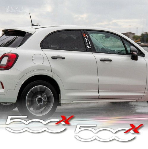 Stickers Sticker Fiat 500X Stickers Posts Side Car Doors Car Tuning ...
