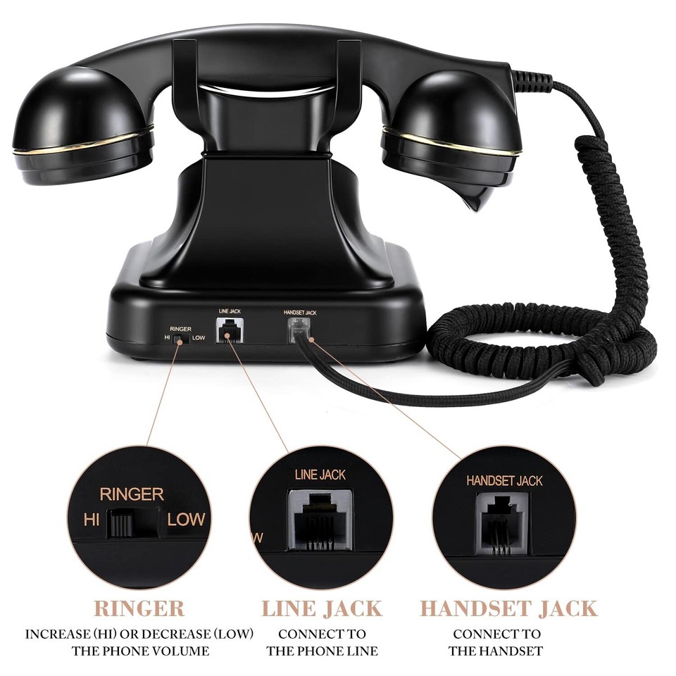 Retro Landline Telephone 1960's Vintage Corded Dial Classic Old Fashion ...