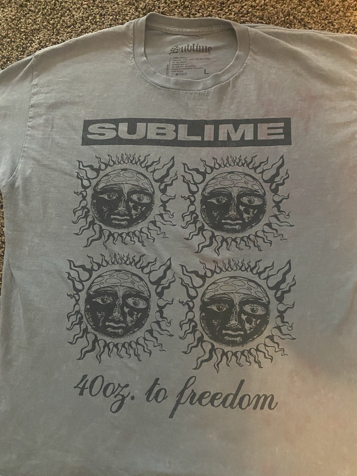 Sublime Vintage 90s T-Shirt Blue 40 Oz To Freedom Adu… - Gem