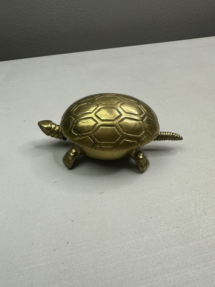VINTAGE TURTLE BELL BRASS HOTEL BELL WIND UP | eBay