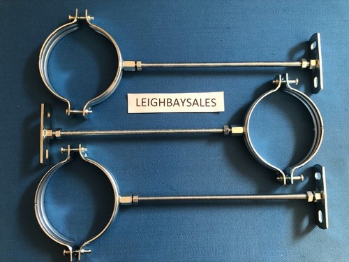 3 pack universal adjustable boiler flue clip support bracket 100mm - 4 ...