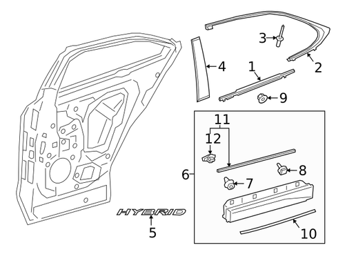TOYOTA OEM Genuine MOULDING SUB-ASSY 75076-76010 | eBay