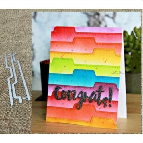 Metal Cutting Dies Stitched Tabs Scrapbook Paper Card Cuts Die ...