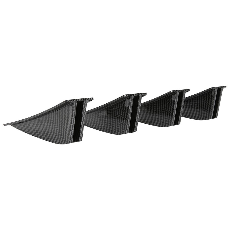 For Mercedes Benz C250 Carbon Rear Bumper Diffuser Fin Spoiler Lip Wing ...