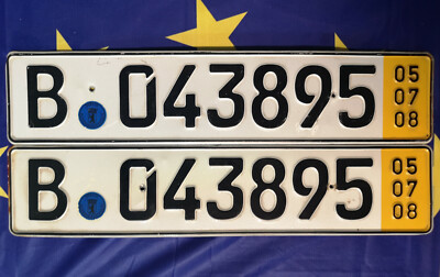 Germany German Temporary License Plates (Berlin) | eBay