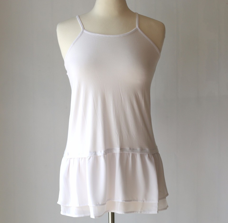 Chiffon Bottom Tank Top Extender | Ruffle, shirt, sweater, blouse ...