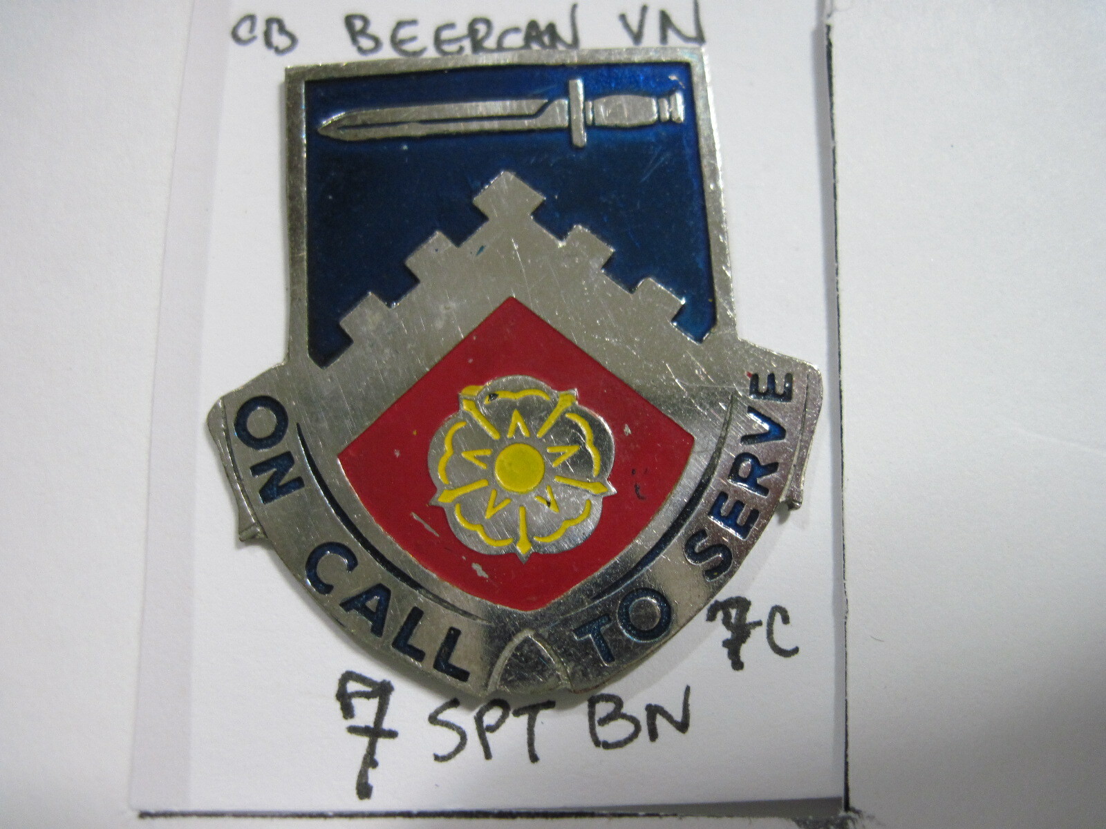 Army DI dui cb clutchback 7th SUPPORT BATTALION spt bn Beer can Beercan ...