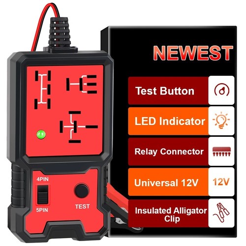 Car Relay Tester Universal Automotive Relay Tester 12V 4 & 5 pin Pro ...