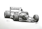 'Title Chase' F1 print signed by Nigel Mansell - artist Alan Stammers ...