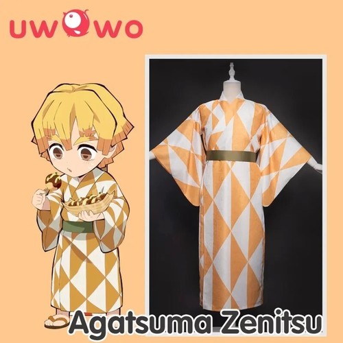 agatsuma zenitsu kimono cosplay m size kimetsu no yaiba demon slayer | eBay