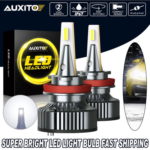 2x H11B LED Headlight Bright Bulbs Globes Kit White 6500K High/Low Beam ...