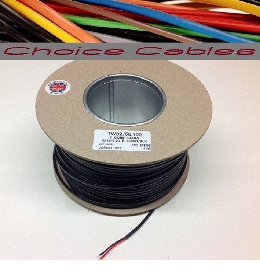 Flat Twin 2 Core Thin Wall Cable 12v Auto Thinwall Vehicle Wire, Amp ...