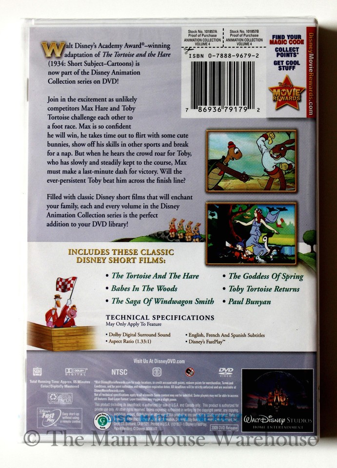 Disney Tortoise and the Hare Paul Bunyan Silly Symphonies Classic ...
