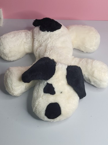 Cuddle Zone Commonwealth Puppy Dog Plush Stuffed 2000 White With Black ...