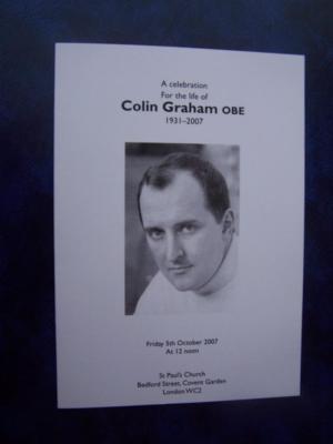 Colin Graham - Celebration of Life program Social History - Ephemera ...